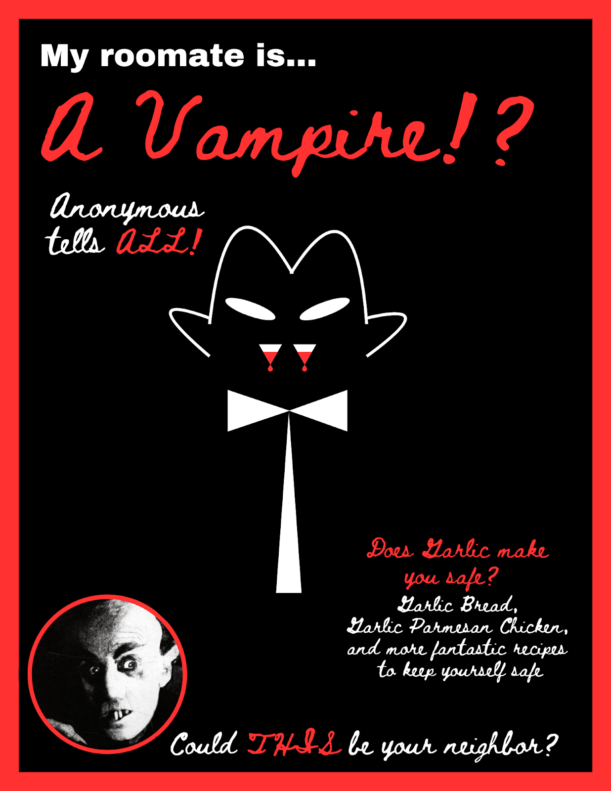 Alleged Vampire Roommate on Campus